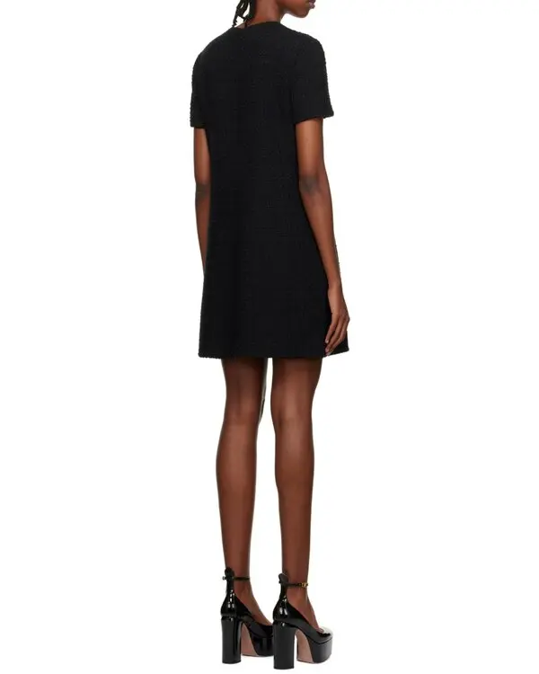 Valentino Garavani Short-sleeve Tweed-style Dress