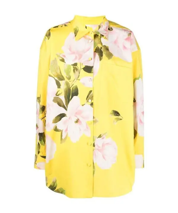 Valentino Garavani Floral Print Shirt - Yellow