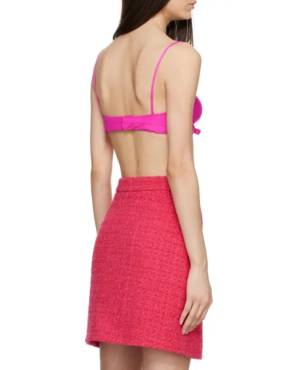 Valentino Garavani Crepe Couture Bow-embellished Bralette Top