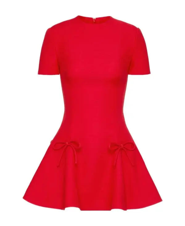 Valentino Garavani Crepe Couture Dress - Red