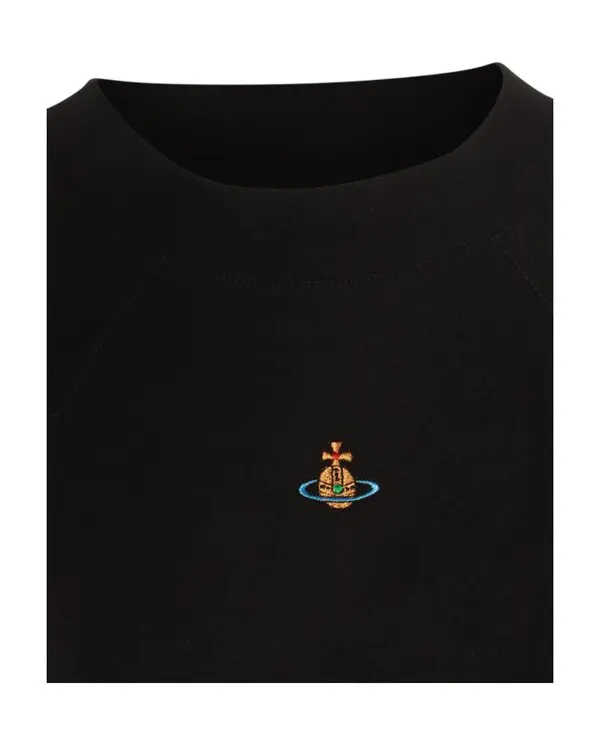 VIVIENNE WESTWOOD Logo-embroidered Cropped T-shirt