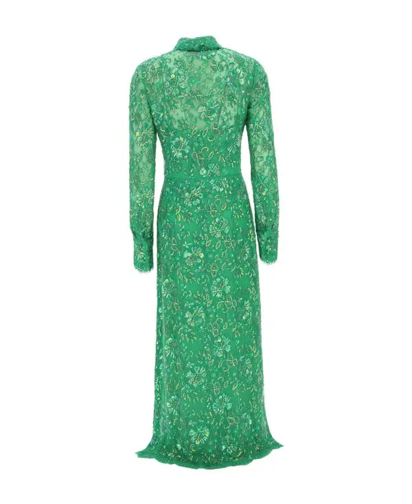 Valentino Garavani Sequin-embellished Lace Shirt Dress