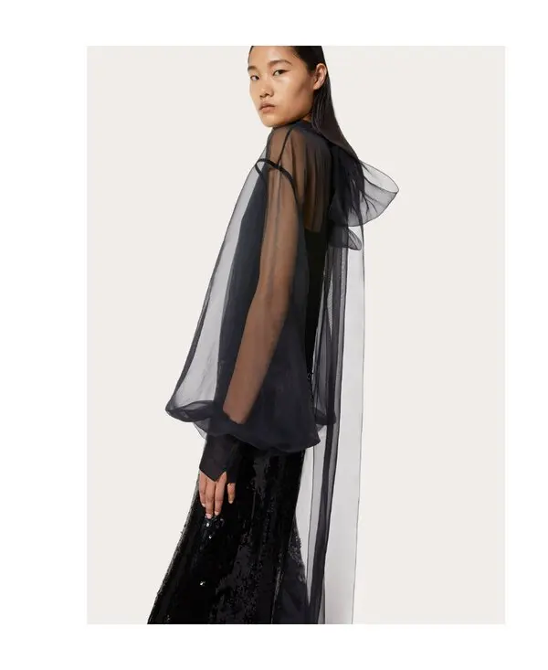 Valentino Garavani Bow-trimmed Long-sleeved Jumpsuit