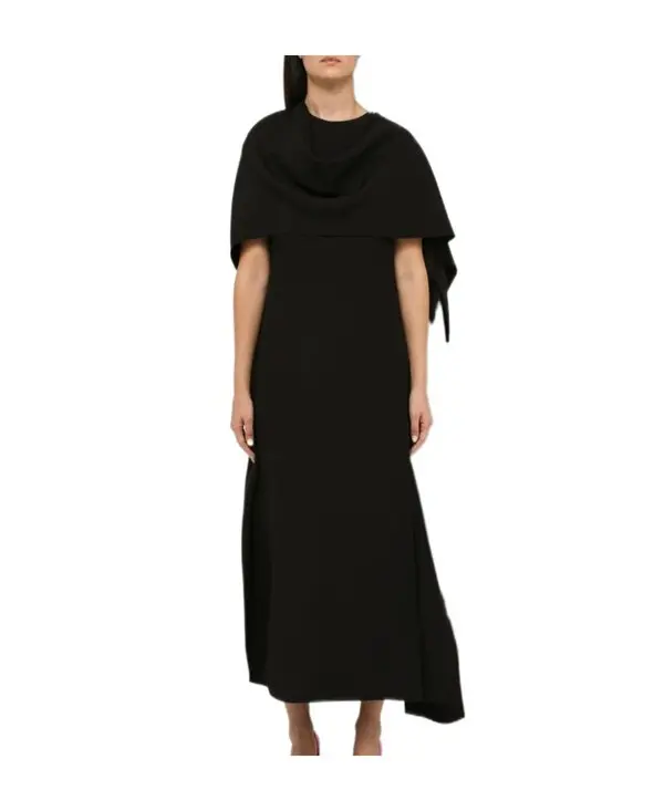Valentino Garavani Draped Midi Dress - Black