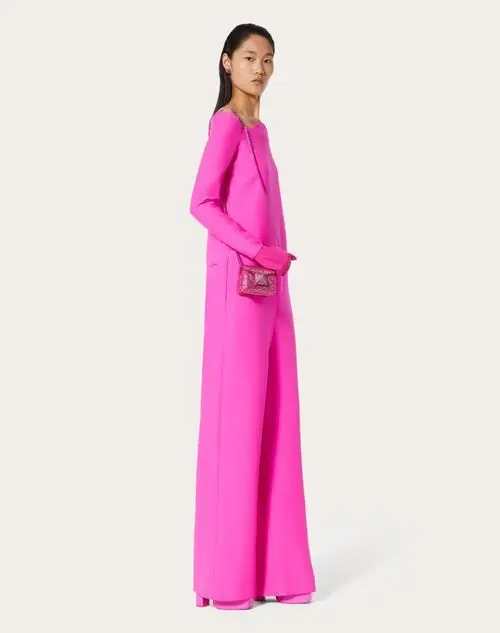 Valentino Garavani Off-shoulder Long-sleeved Jumpsuit