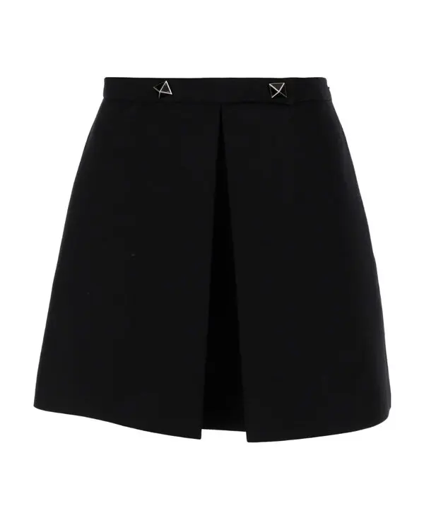 Valentino Garavani Riveted Detail Skirt - Black