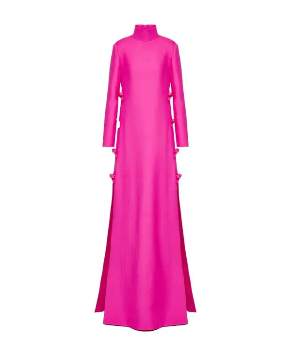 Valentino Garavani High-necked Bow Dress - Pink