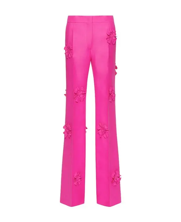 Valentino Garavani Floral-appliqué Tailored Trousers