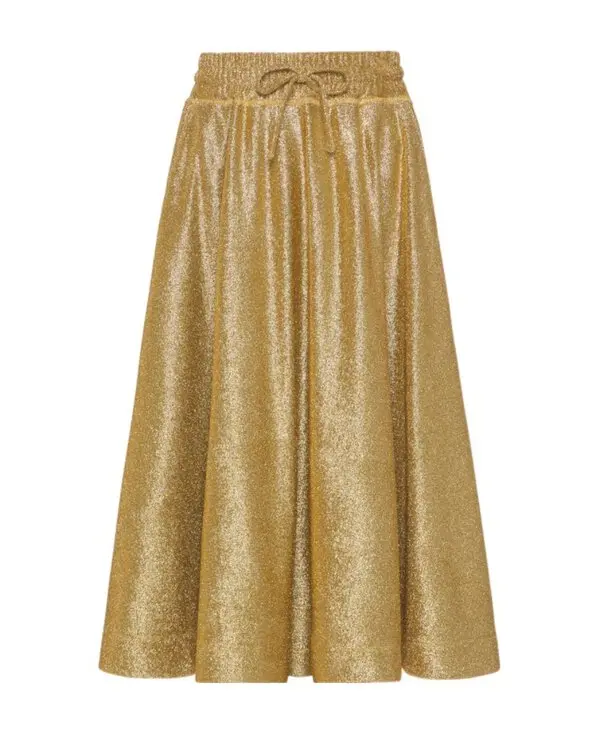 Valentino Garavani Metallic Drawstring Skirt