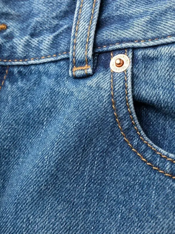 Valentino Garavani Washed Denim Jeans With Archive 1985 Print