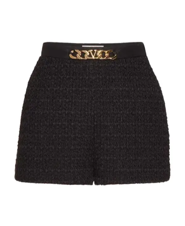 Valentino Garavani Chain-link Trim Shorts - Black
