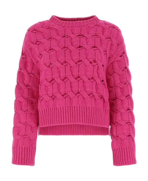 Valentino Garavani Round-neck Knitted Jumper - Pink