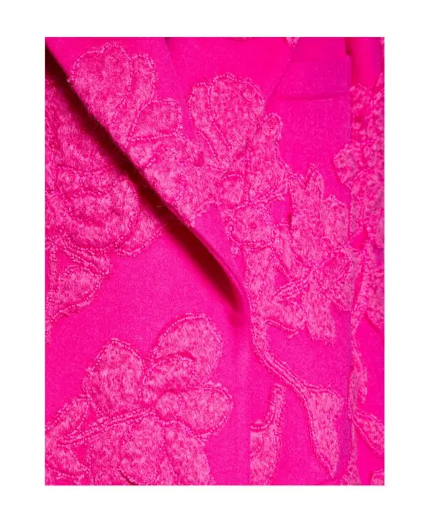 Valentino Garavani Compact Drap Coat With Floral Embroidery