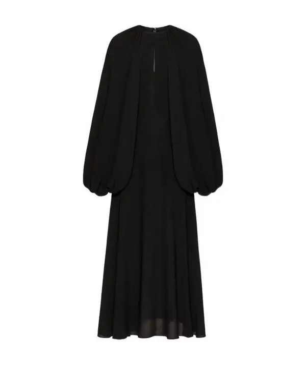 Valentino Garavani Cape-style Midi Silk Dress