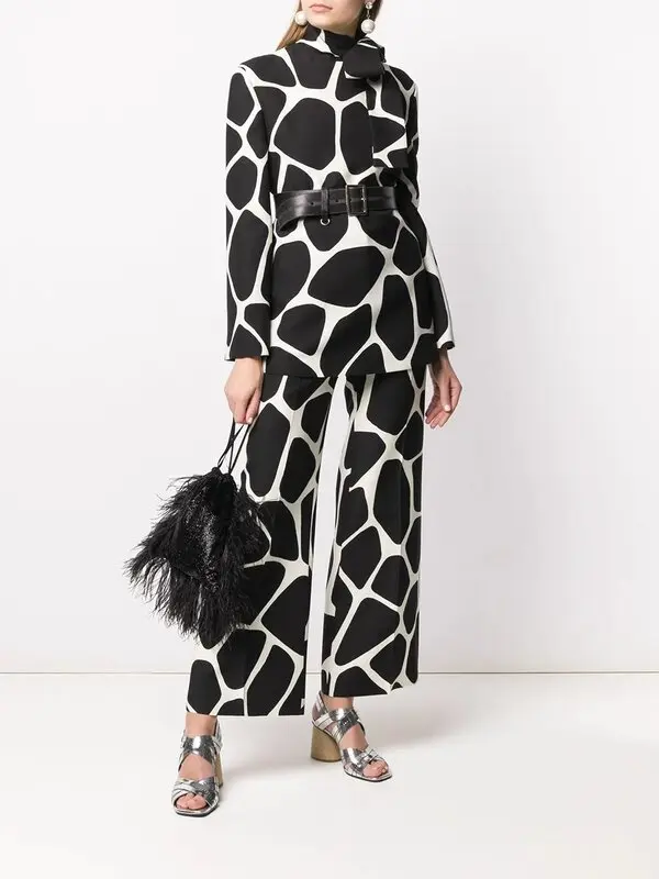 Valentino Garavani Giraffe Print Foulard Blouse