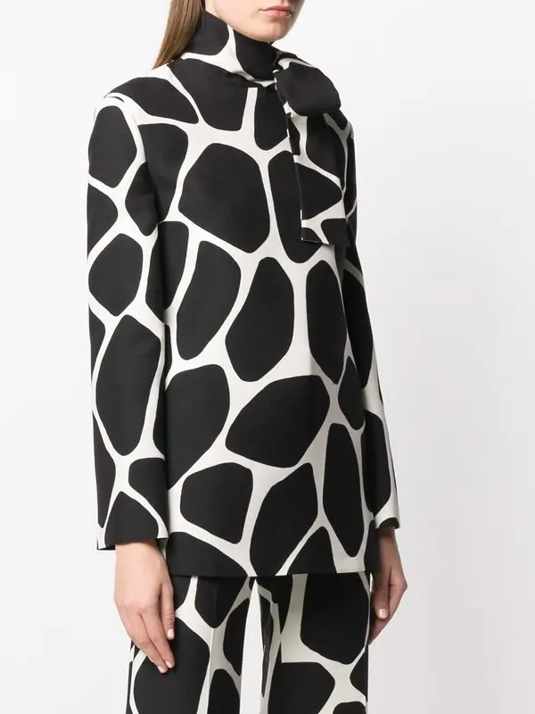 Valentino Garavani Giraffe Print Foulard Blouse