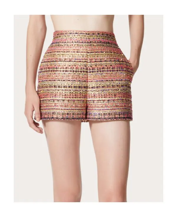Valentino Garavani Metallic Jacquard Shorts