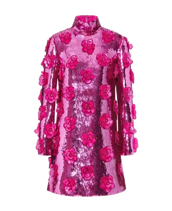 Valentino Garavani Short Embroidered Organza Dress