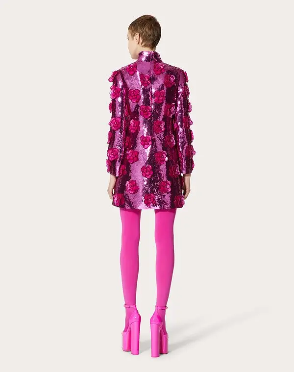 Valentino Garavani Short Embroidered Organza Dress