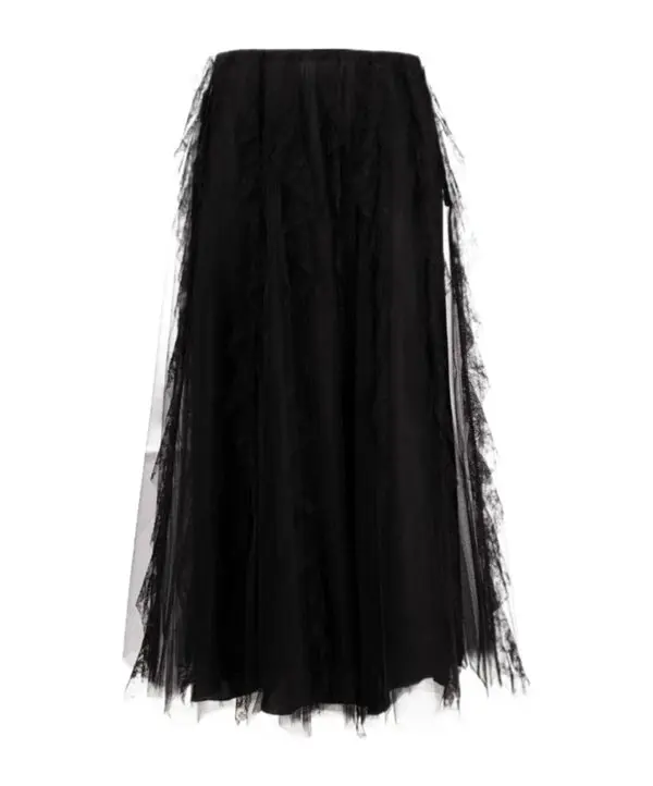 Valentino Garavani Floral Lace Tulle Skirt