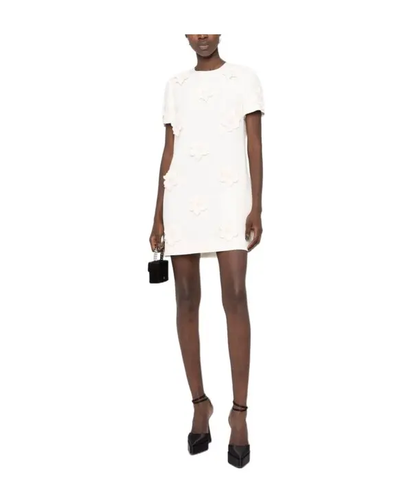 Valentino Garavani Floral-appliquéd Minidress