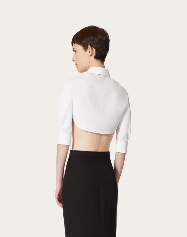 Valentino Garavani Bow-detail Cropped Shirt