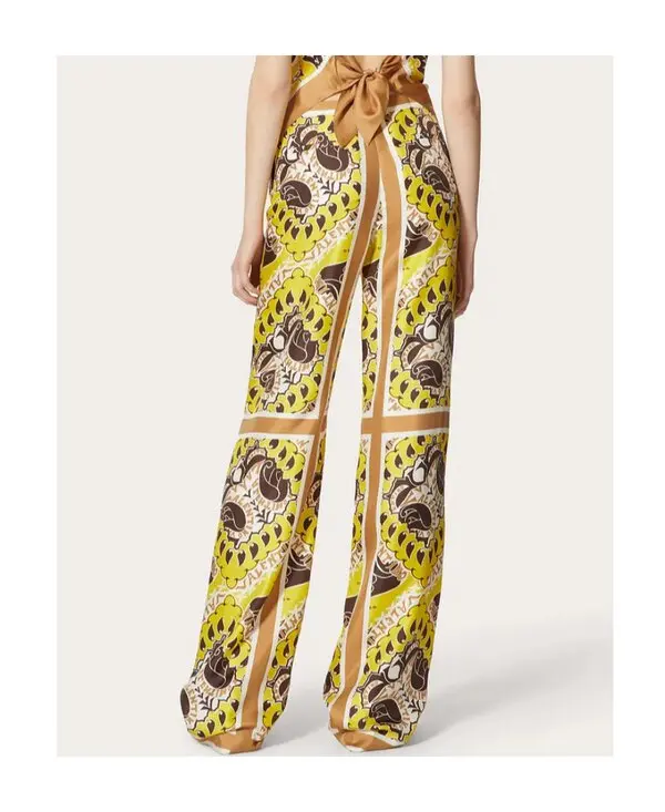 Valentino Garavani Paisley Print High Waist Trousers