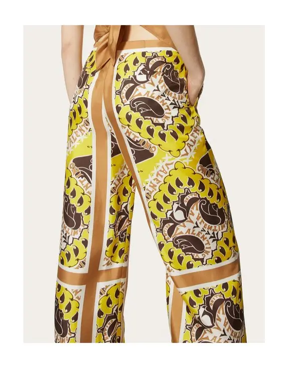 Valentino Garavani Paisley Print High Waist Trousers