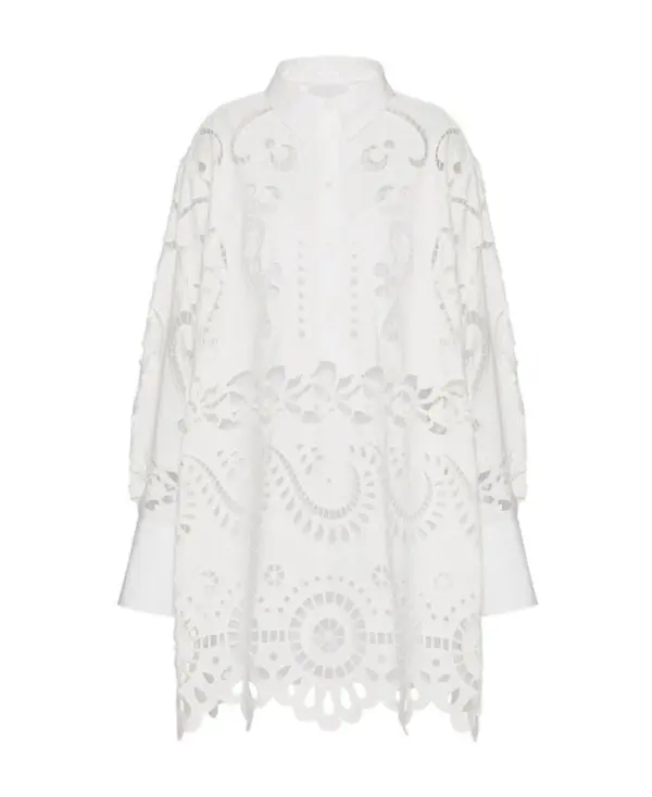 Valentino Garavani Broderie Infinie Waves Short Dress