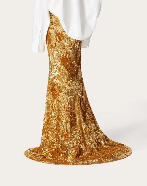 Valentino Garavani Tulle Illusione Embroidered Skirt