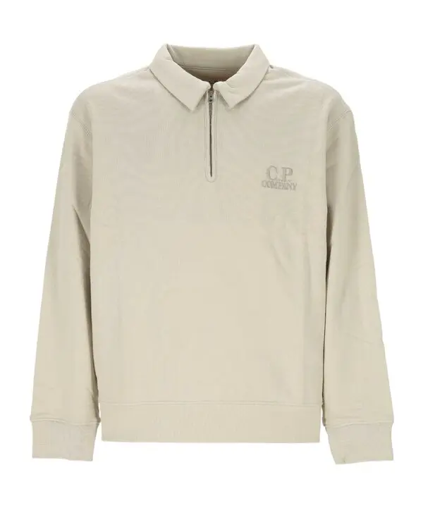 C.P. COMPANY Logo-embroidered Polo Shirt