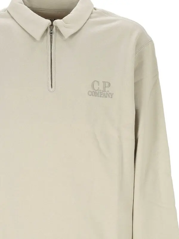 C.P. COMPANY Logo-embroidered Polo Shirt