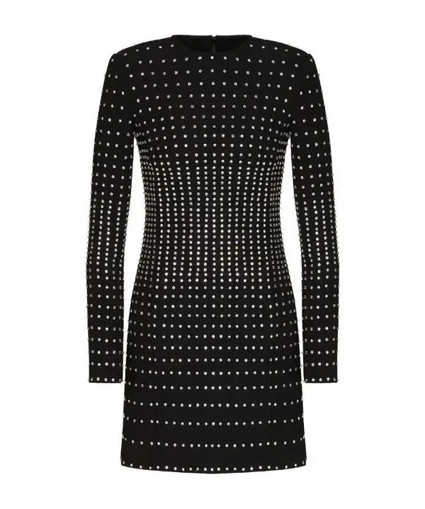 Valentino Garavani Crystal Embellished Mini Dress - Black