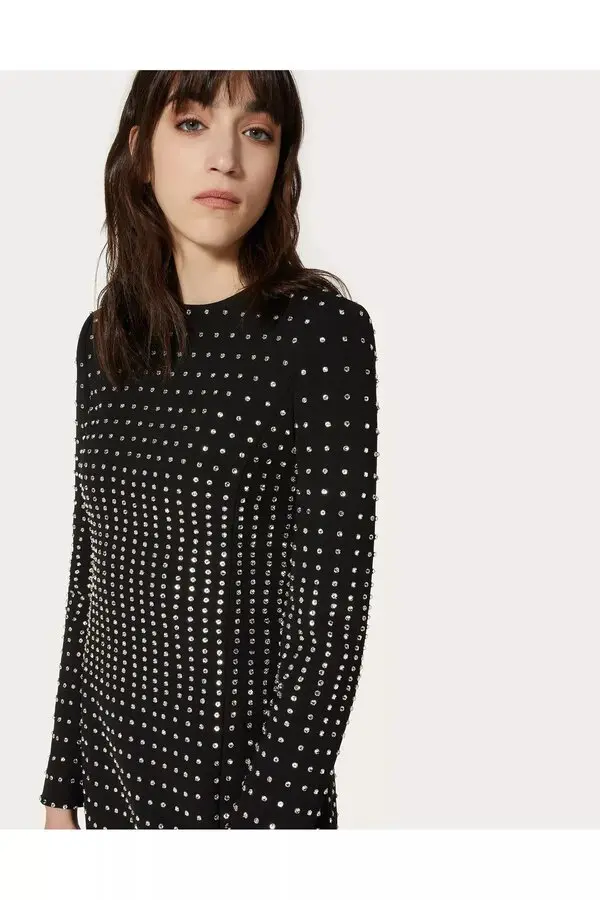 Valentino Garavani Crystal Embellished Mini Dress