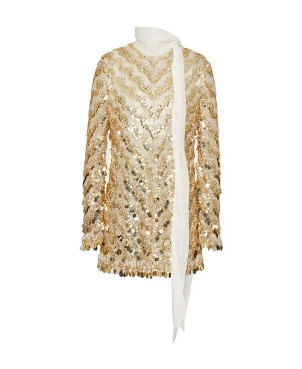 Valentino Garavani Tulle Illusione Embroidered Minidress - White