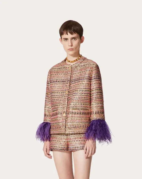 Valentino Garavani Feather-trim Jacket