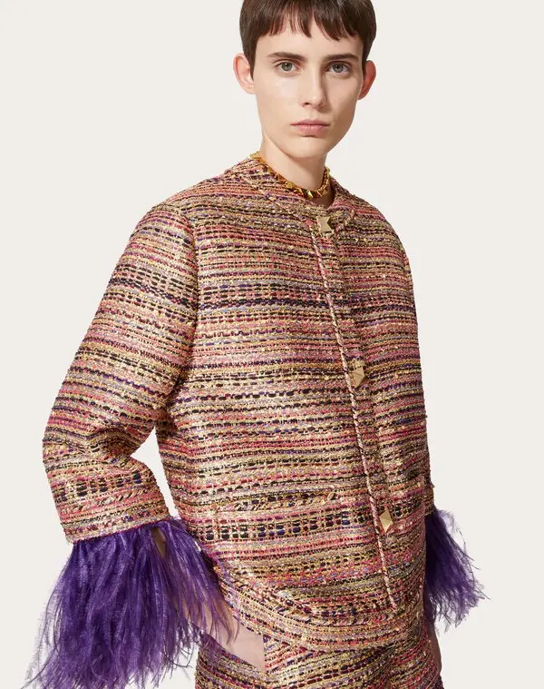 Valentino Garavani Feather-trim Jacket