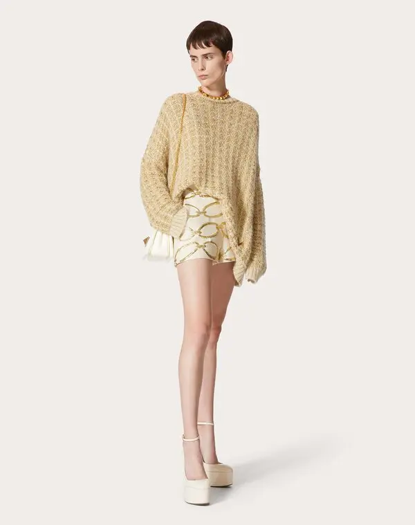 Valentino Garavani High-waist Brocade Shorts