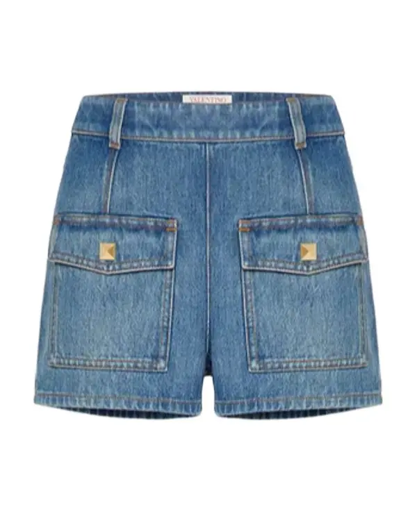 Valentino Garavani Deep Denim Shorts