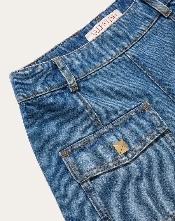 Valentino Garavani Deep Denim Shorts
