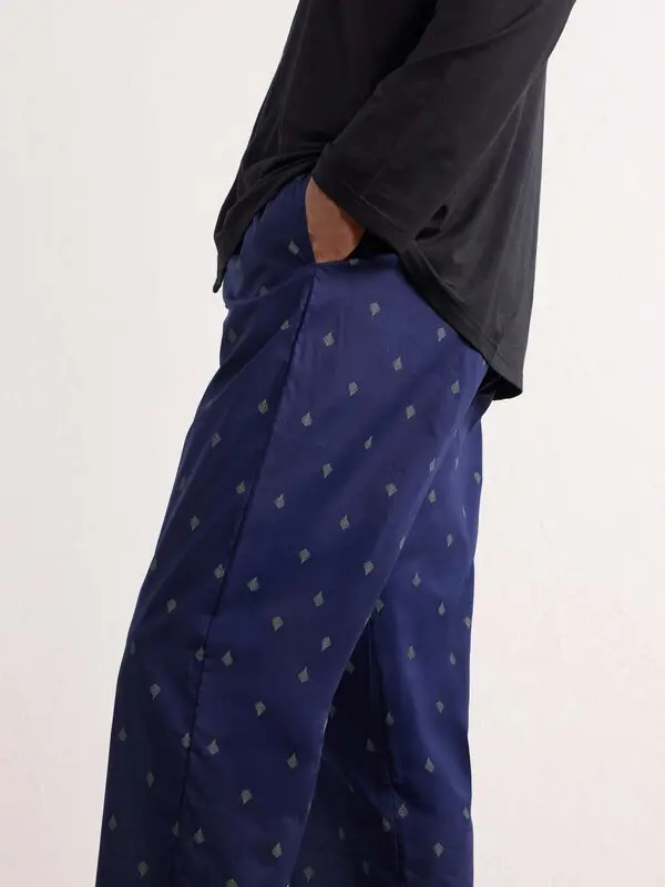 Derek Rose Nelson 111 Straight-leg Cotton-poplin Pyjama Trousers