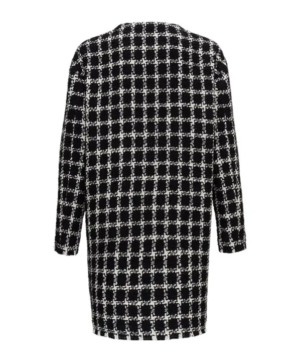 Valentino Garavani Tweed Checkered Vgold Coat