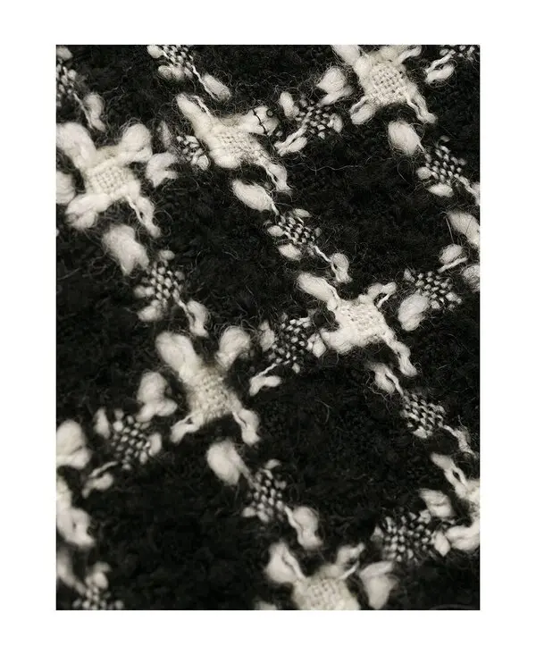Valentino Garavani Tweed Checkered Vgold Coat