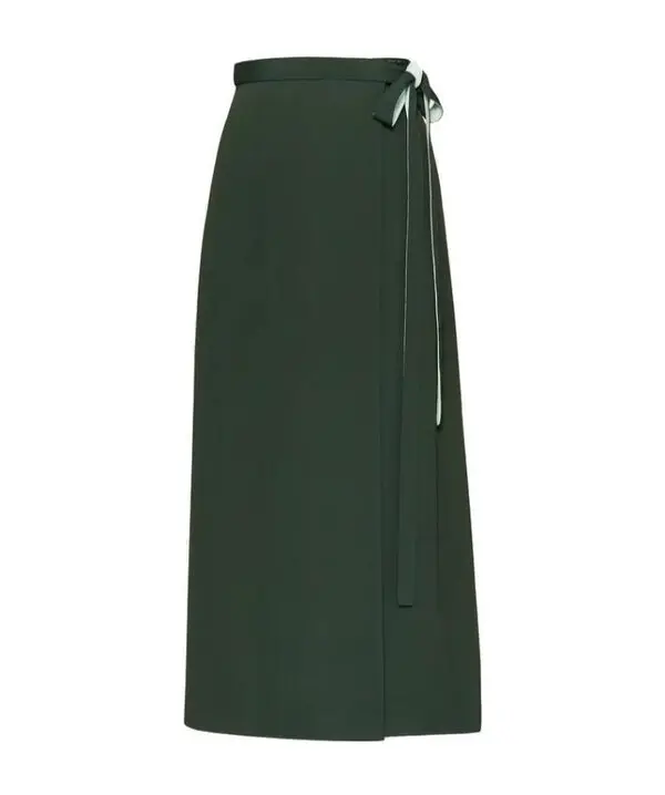 Valentino Garavani Silk Wrap Midi Skirt