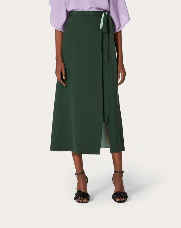 Valentino Garavani Silk Wrap Midi Skirt