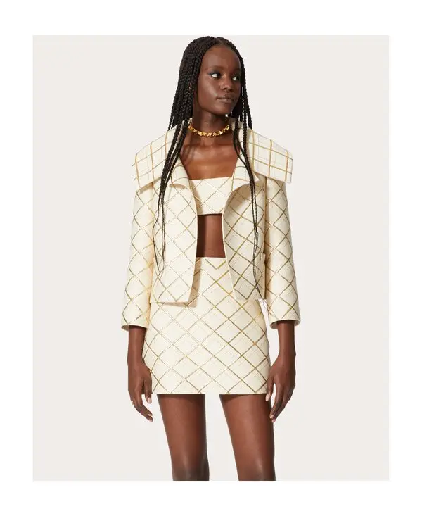 Valentino Garavani Spread-collar Cropped Jacket