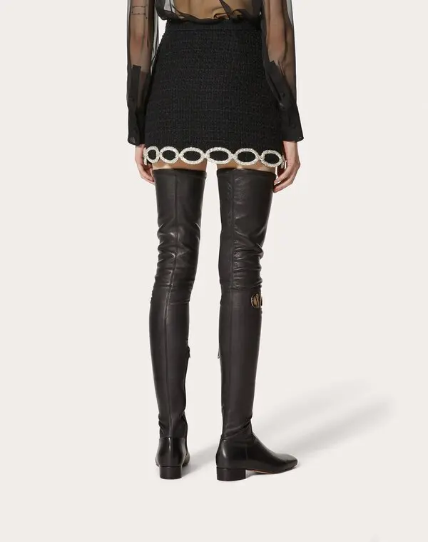 Valentino Garavani Crystal Tweed Miniskirt