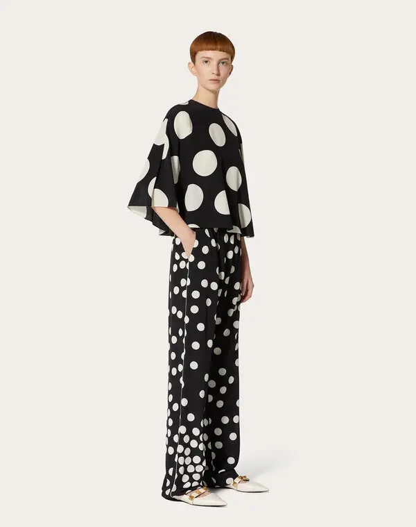 Valentino Garavani Polka-dot Straight-leg Trousers