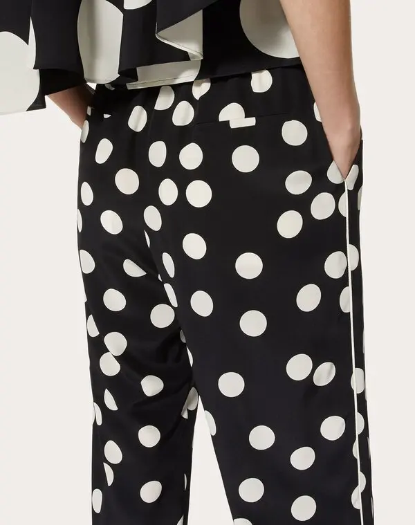Valentino Garavani Polka-dot Straight-leg Trousers