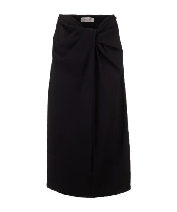 Valentino Garavani Cady Midi Skirt - Black